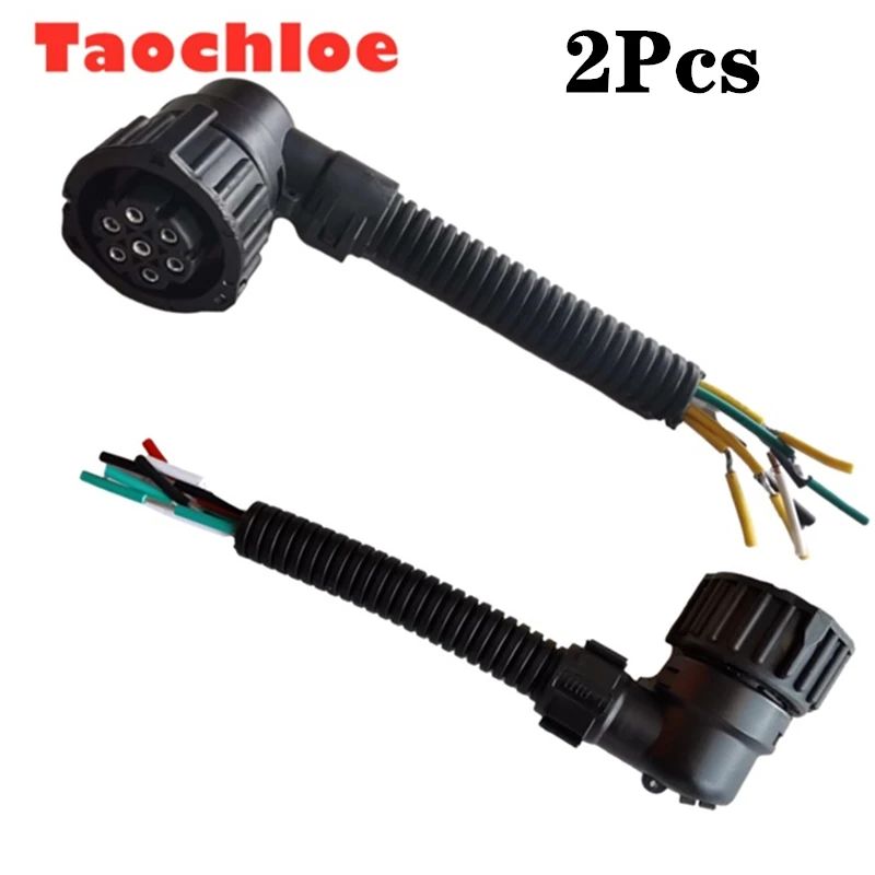 2Pcs-7-Pin-Car-Male-Plug-For-Volvo-Heavy-Truck-Tail-Light-For-Mercedes ...