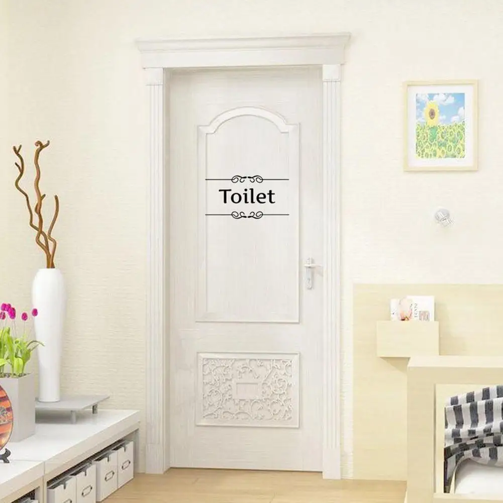 Removable-Waterproof-Bathroom-Toilet-Door-Wall-Decal-Sticker-Home-DIY ...