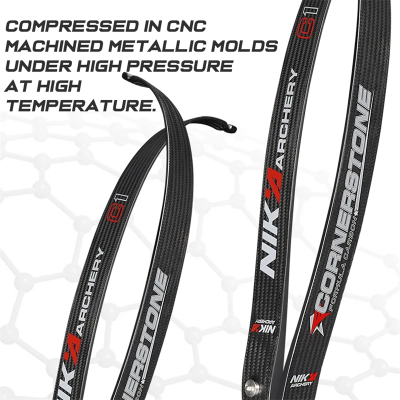 C1 Cornerstone Carbon Fiber Limb 12-46 Lbs Recurve Limb 20% Carbon ...