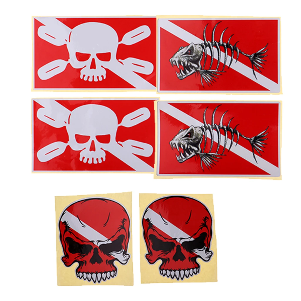 Red Skull Decals