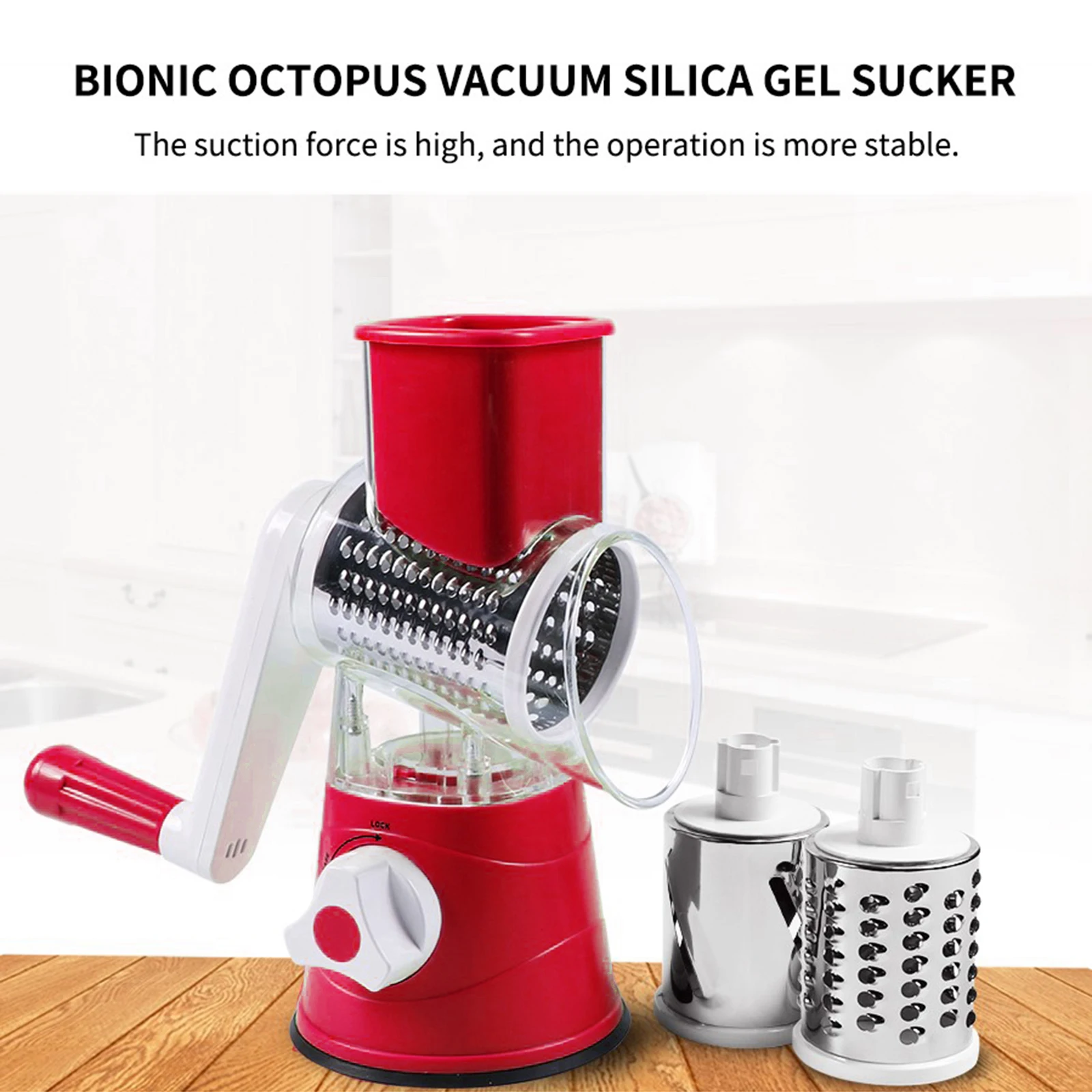 Multi-function Drum Rotary Grater Manual Coleslaw Cheese Vegetable ...