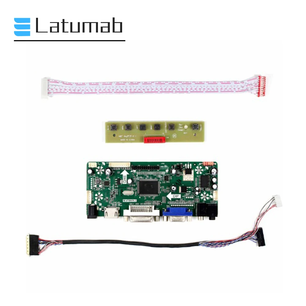 Latumab Controller Board for N156B6-L0B LVDS 15.6" LCD Display 1366×768 Matrix DVI+VGA+HDMI ...