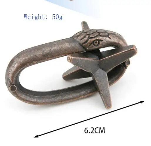 Jigsaws & Puzzles Brain Teasers YLWL Square Lock Classic Metal Puzzle ...