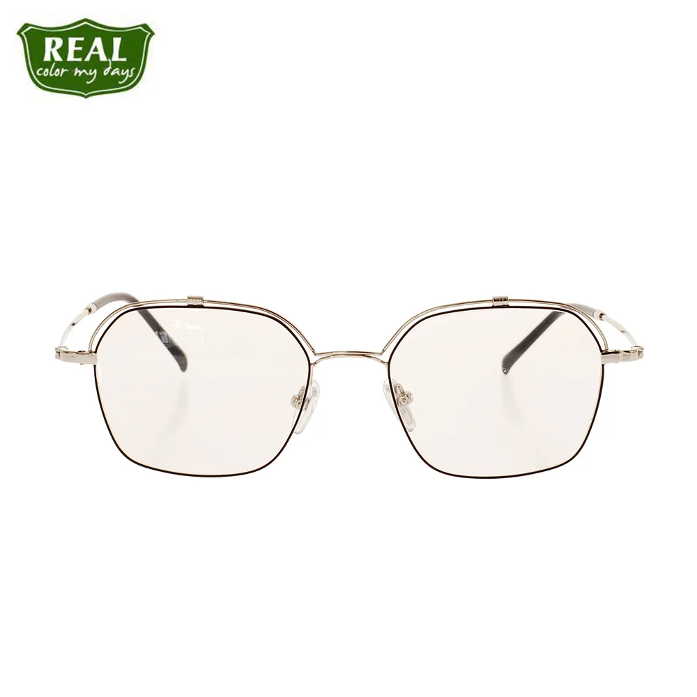 REAL 2019 Fashion Fine Frames Metal Eyeglass Polygon Frames Men Women ...