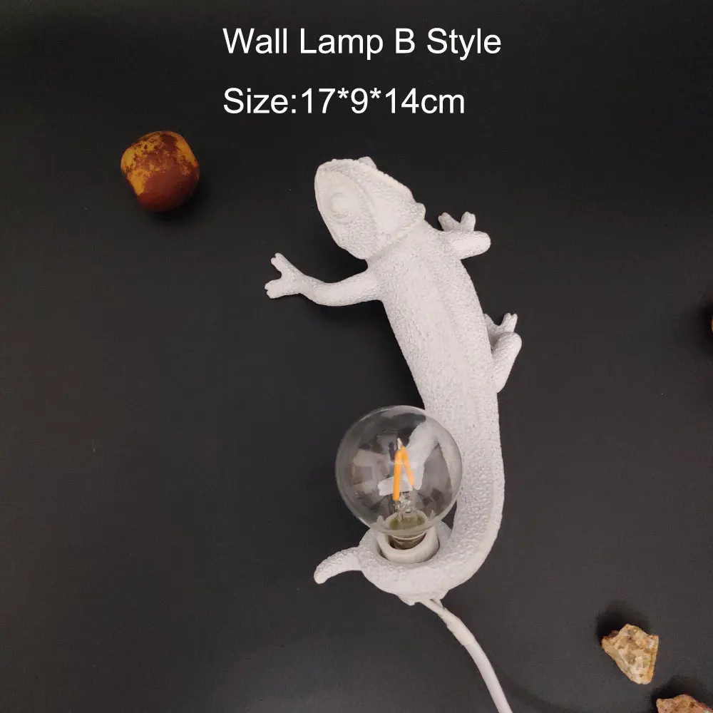 LAMPE A POSER,Wall Sconce A Style--Applique murale en résine de lézard'italie, lampe de Table ...