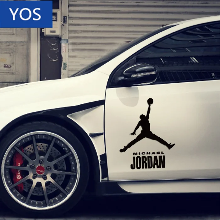 Basketball star flying man Jordan car sticker Rear view mirror car door ...