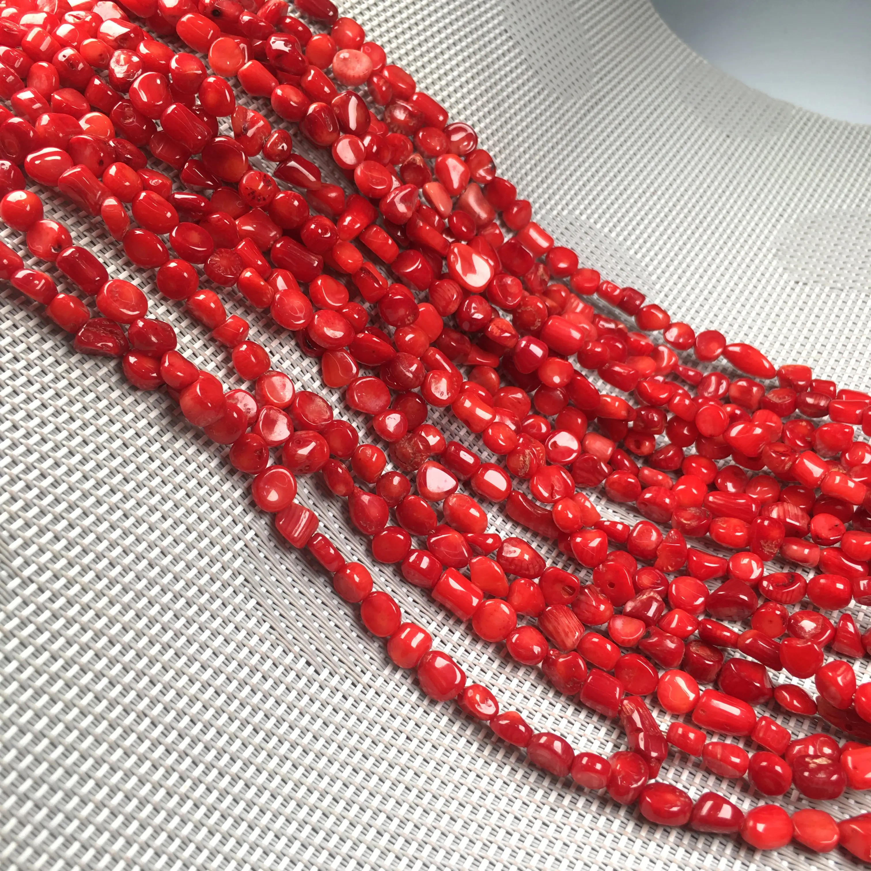 Natural-Stone-Coral-Beads-Irregular-Loose-Isolation-Beads-Strand-14-for ...