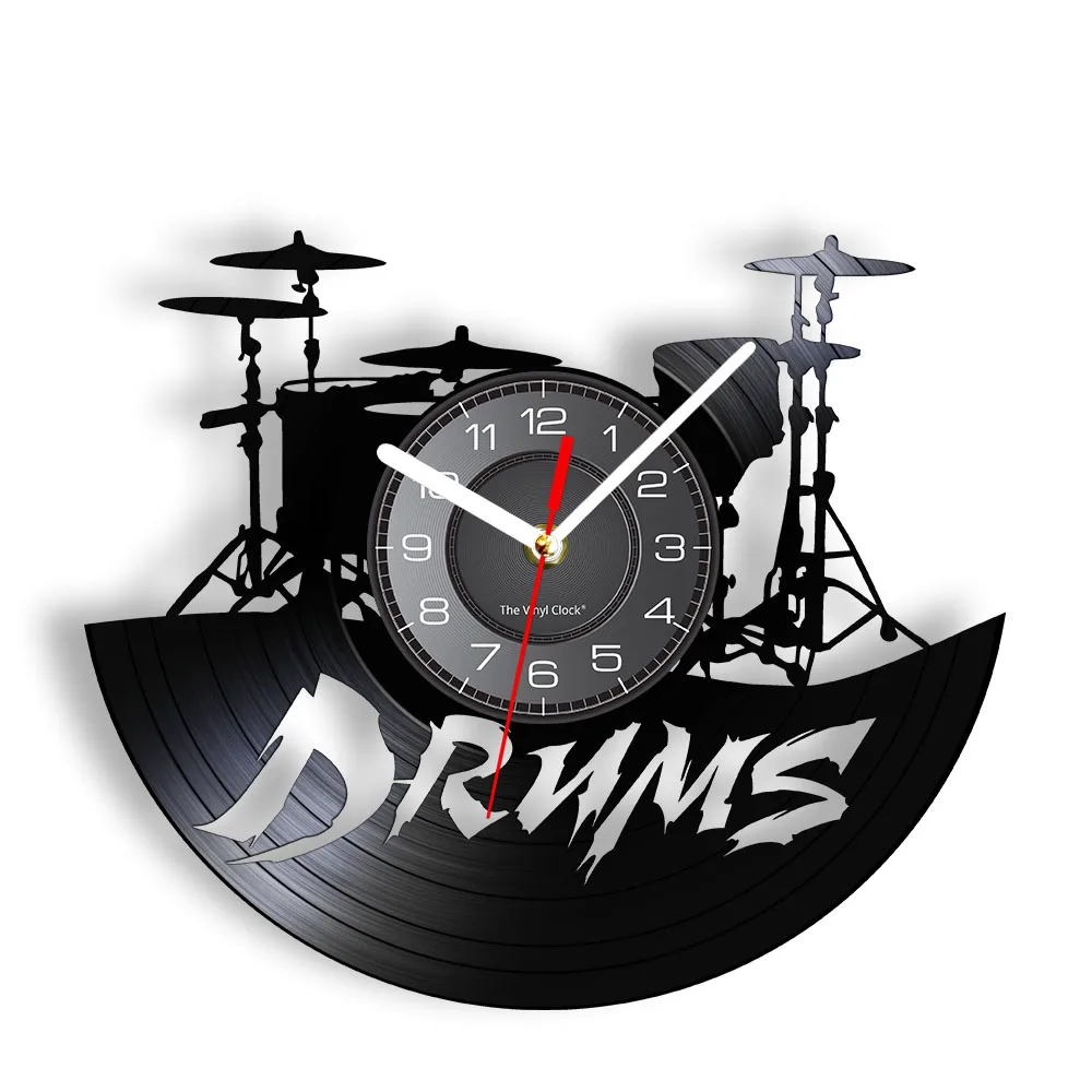 Electric Drums Band Artwork Vintage Wall Clock Music Performance Decor ...