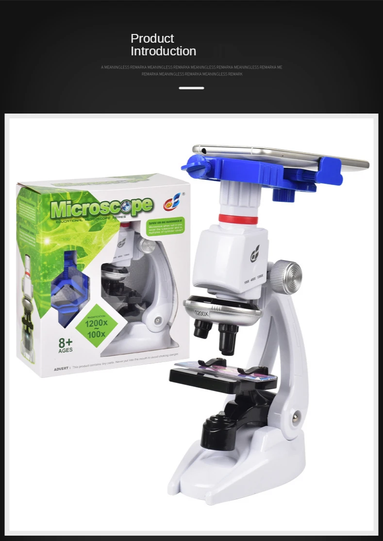 100X-400X-1200X Simulation Biological Microscope Kit Children’s Science ...