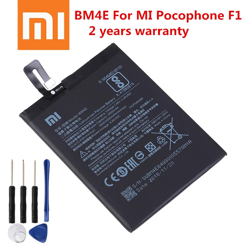 2020 Original XIAOMI Replacement Battery BM4E For Xiaomi MI Pocophone ...