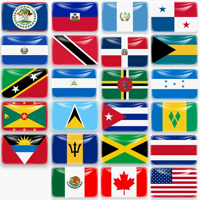 North American Country Flags