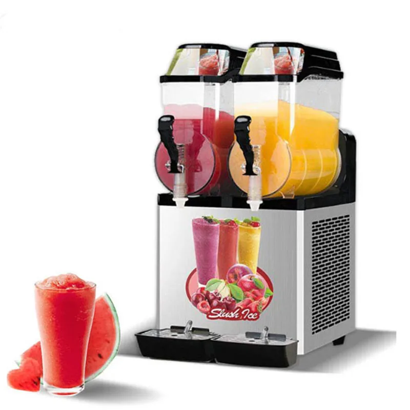 Slush machine Ice cream maker Double tank Snow melting cold drink ...
