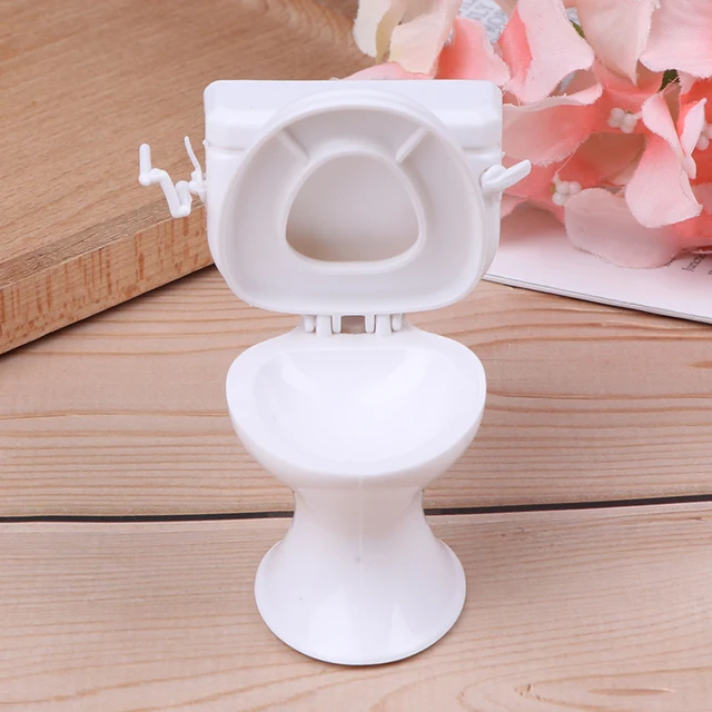 Dollhouse Furniture Vintage Bathroom Toilet Miniature Toys Dolls ...