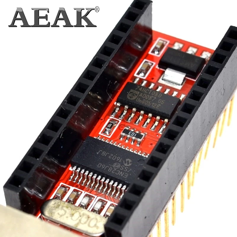 AEAK 1 шт. ENC28J60 Ethernet щит V1.0 для arduino совместимый Nano 3,0 ...