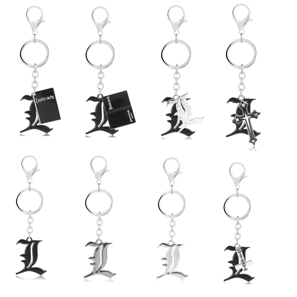 Anime Death Note Keychain Black Notebook Pendant Cosplay Key Chains ...