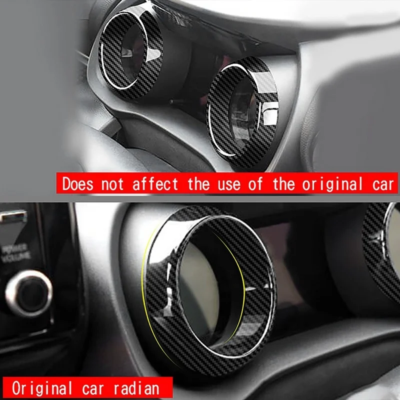 Car Carbon Fiber Dashboard Interior Instrument Frame Cover Trim for ...