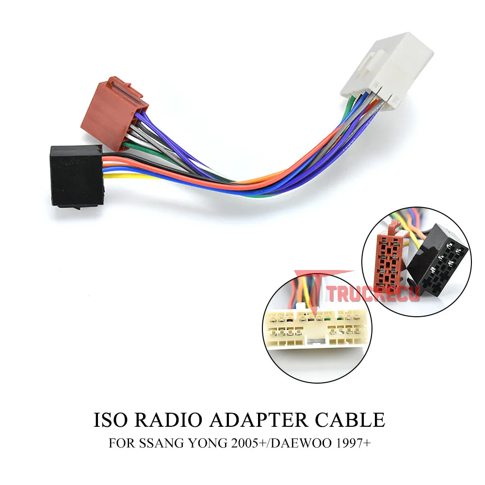 12 005 ISO RADIO ADAPTER CABLE FOR SSANG YONG 2005+/DAEWOO 1997+|Cables, Adapters & Sockets ...