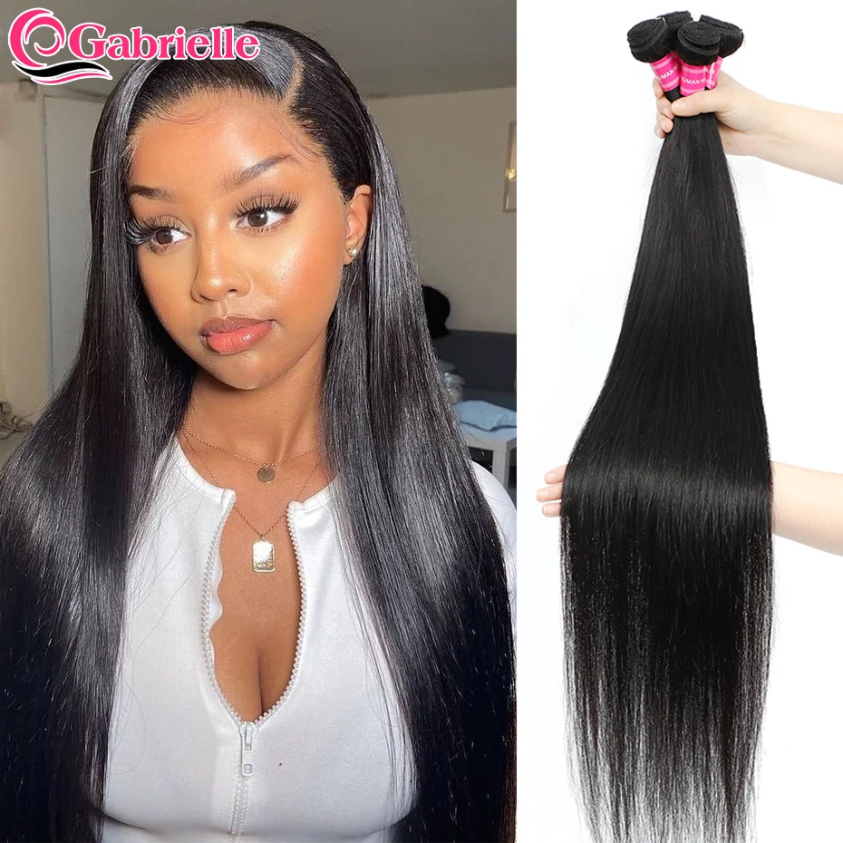 Gabrielle-Brazilian-Straight-Hair-Bundles-30-32-34-Inch-Natural-Color ...