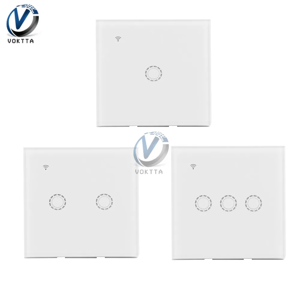 AC-100-240V-WiFi-Smart-Wall-Light-Switch-1-2-3-Way-Glass-Panel-Touch ...