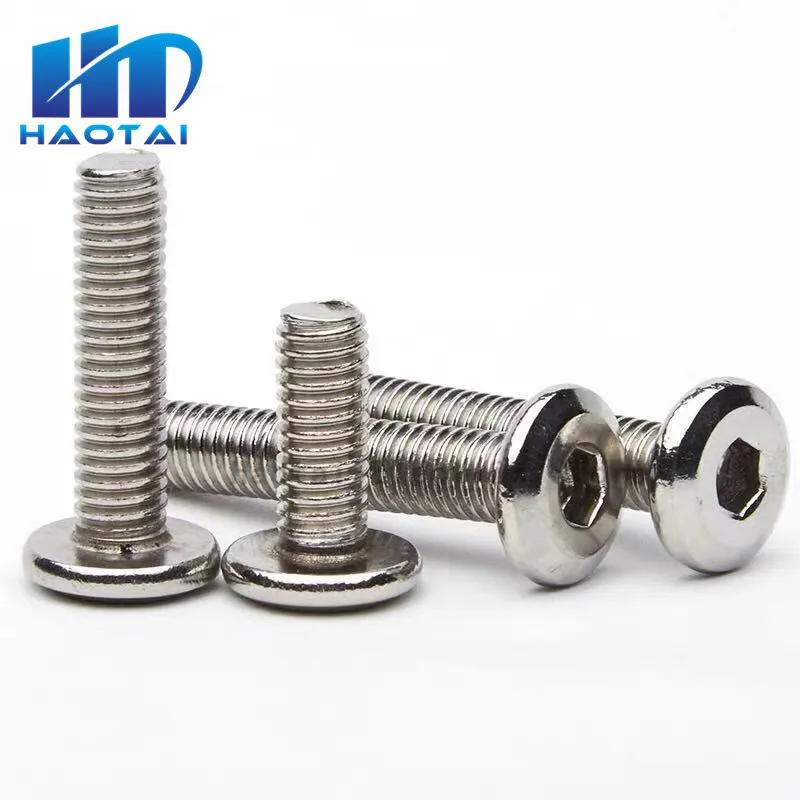 10/50pcs CM M2 M2.5 M3 M4 M5 M6 304 stainless steel Hex Hexagon Socket Ultra Thin Super Low Flat ...