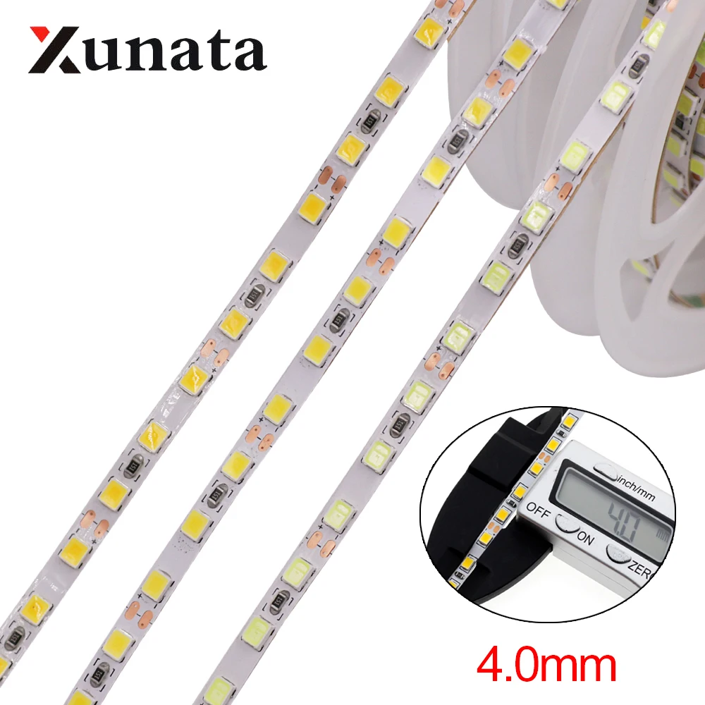 5m LED Strip 2835 SMD 120LEDs/m DC12V 4MM Flexible LED Rope Ribbon Tape ...