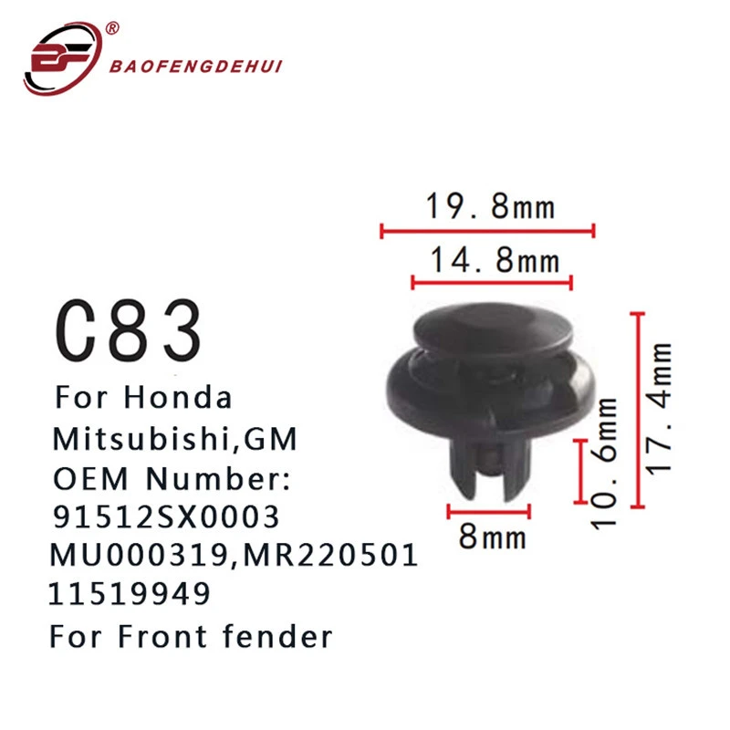 Auto Spatbord Auto Plaat Gesp Voor Honda,Mitsubishi,Gm 91512sx0003 ...