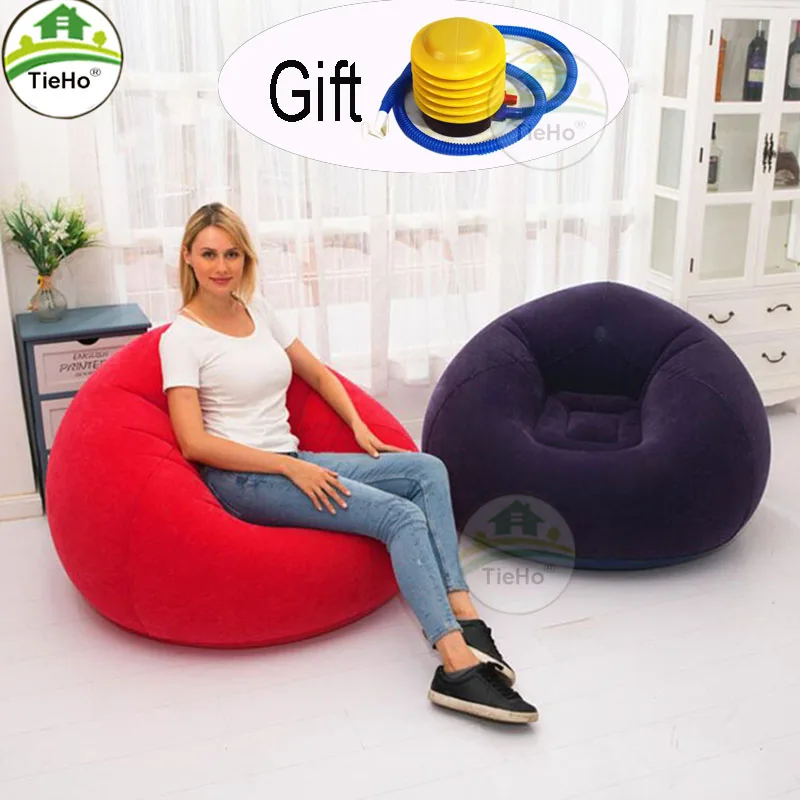 TieHo-Lazy-Puff-Seat-Bean-Bag-Inflatable-Sofa-Chair-Tatami-Flocking-PVC ...