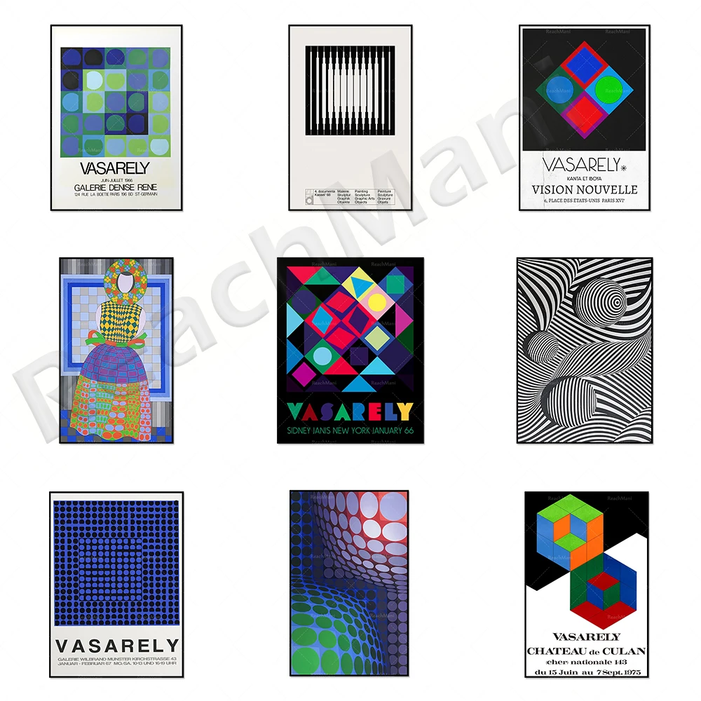 Home & Living Home Décor optical illusion optical art victor vasarely ...