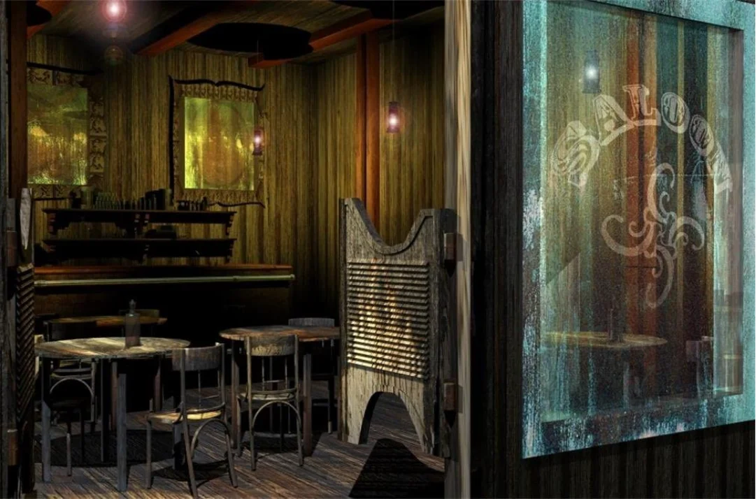 Old Western Saloon Interior