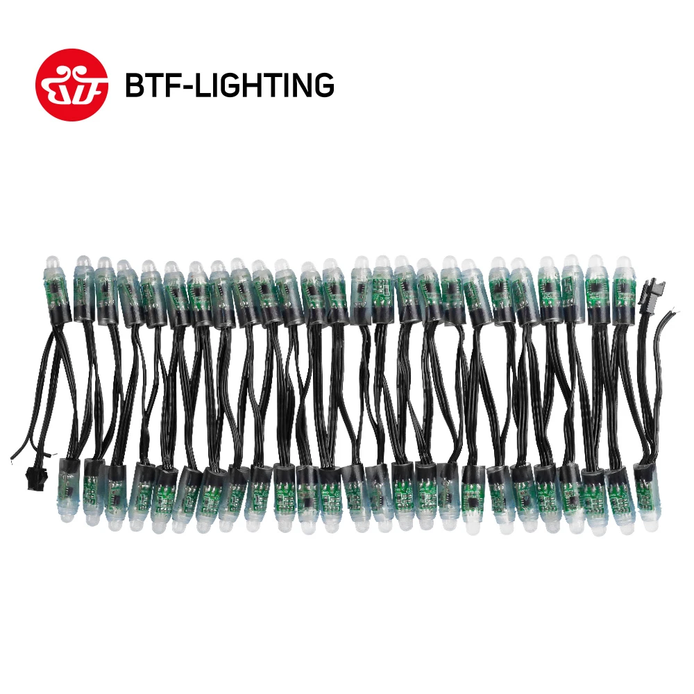 50pcs/100pcs 12mm WS2811 led module DC 5V/12V Black/Green/RWB Wire RGB ...