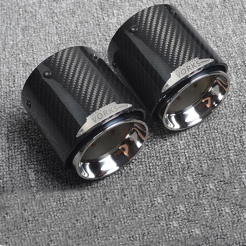 1 Pcs Carbon Fiber Muffler Tip Fit For Mini Cooper Exhaust Tip R55 R56 ...