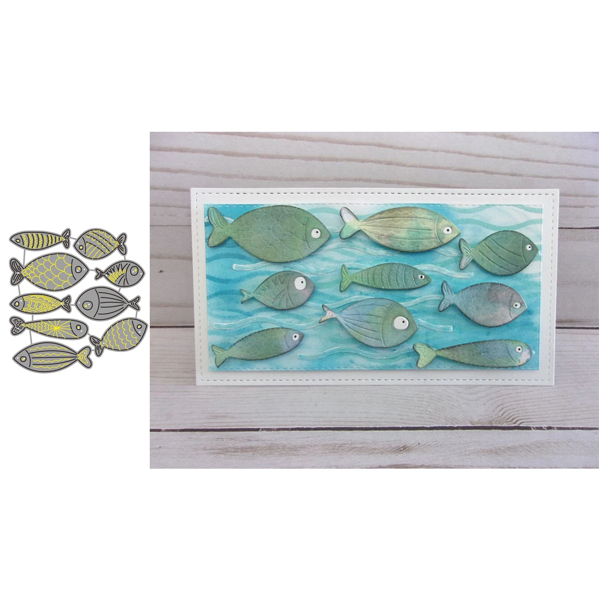 Collection Of Aquarium Fish Paper Cut Metal Craft Dies Card Making ...