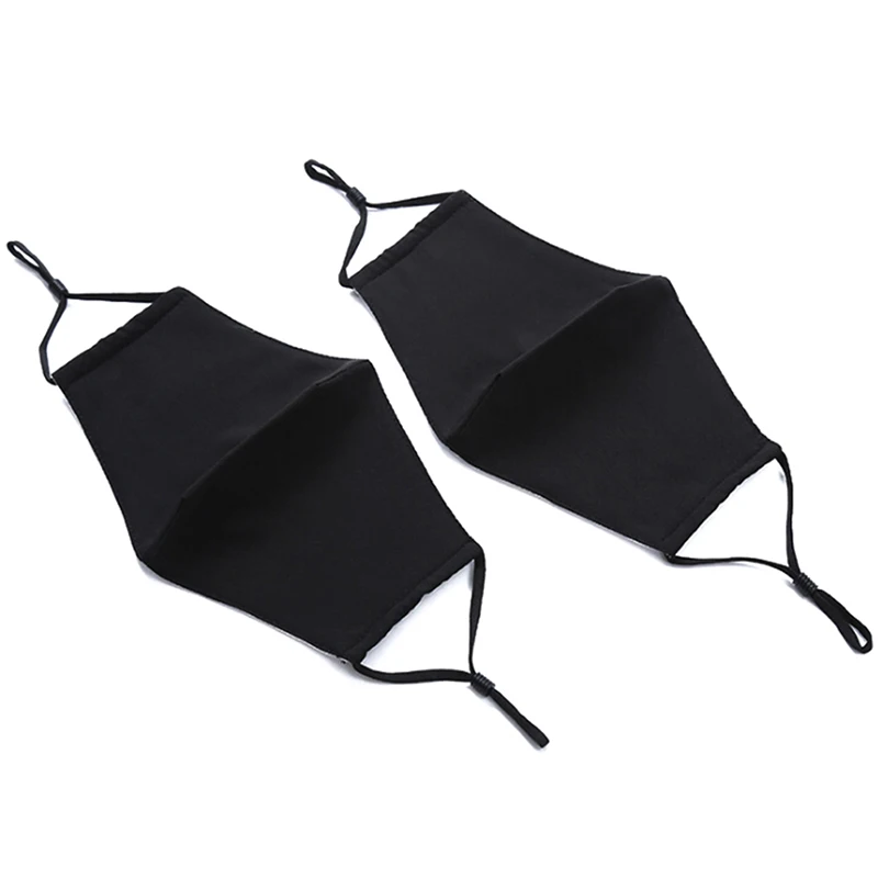 1 шт противопылевая черная хлопковая маска для лица Ветрозащитная маска для лица моющаяся