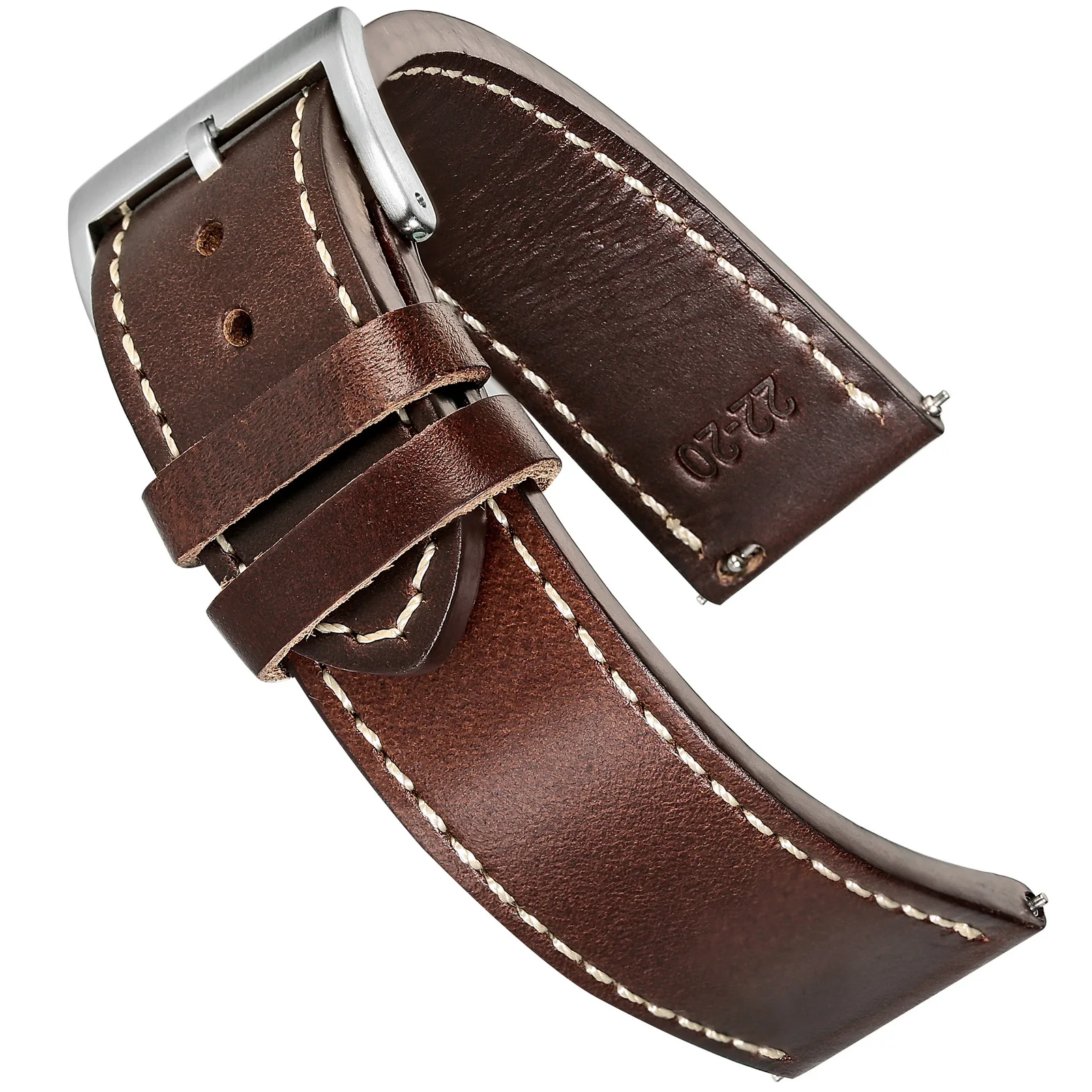 HEMSUT 100% Genuine Leather Straps Quick Release Horween Soft Wrap ...