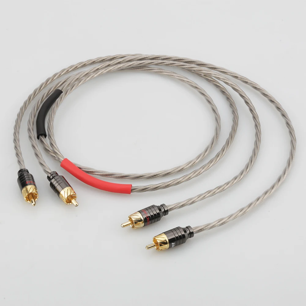 HIFI Odin Silver Plated RCA Interconnect Cable RCA to RCA Audio Cable ...