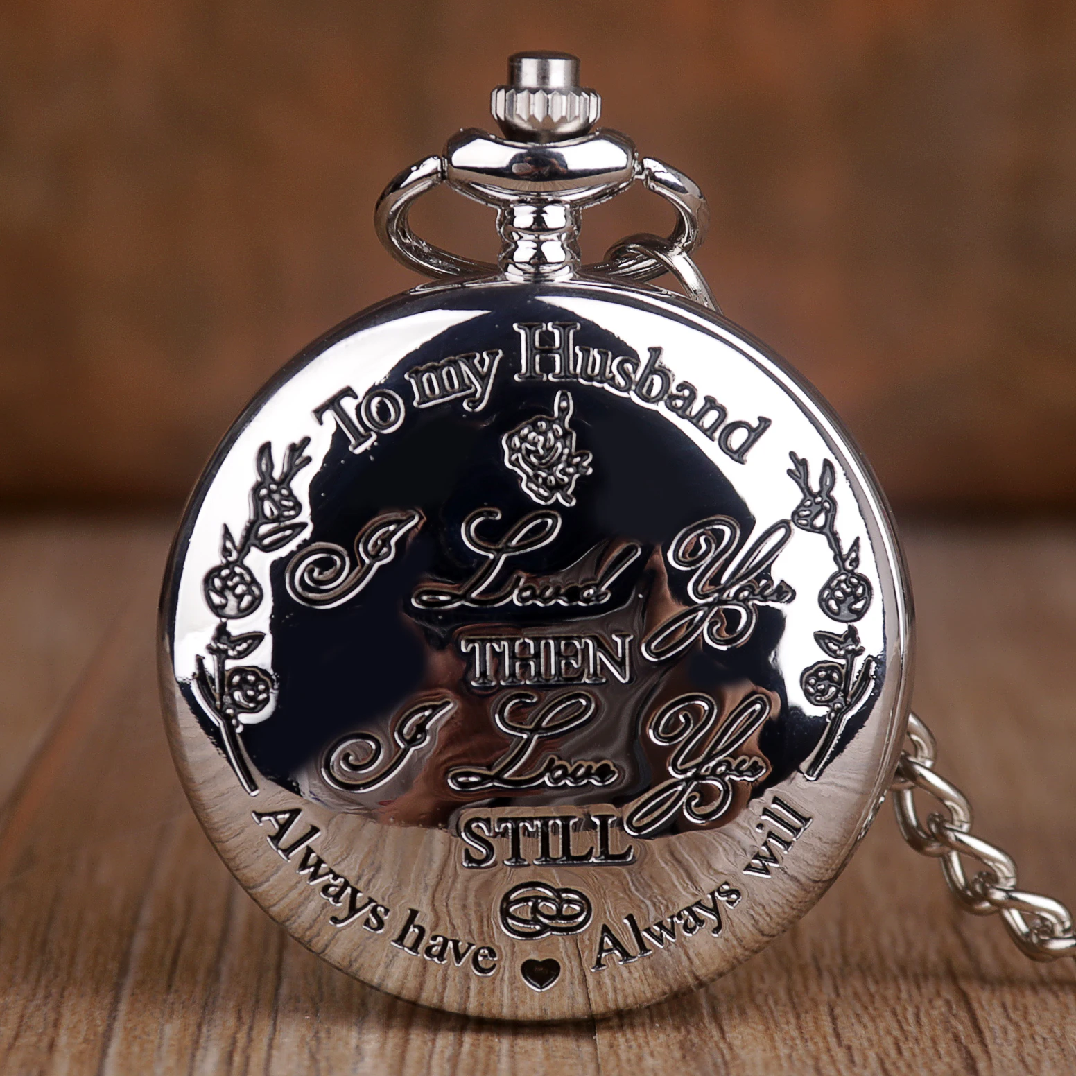 Best Gift To My Husband Quartz Pocket Watches Vintage FOB Chain Pocket ...