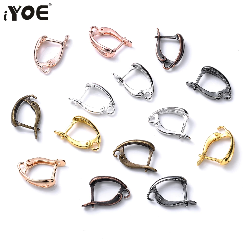 10pcs-Earring-Hooks-Lever-Back-Open-Loop-Setting-Fasteners-Earwire-for ...