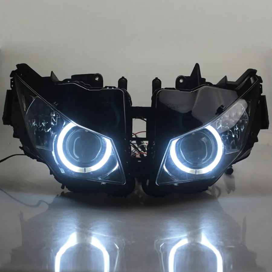 Motorcycle-Custom-Modified-Front-Head-Lamp-Projector-Headlight-Assembly ...