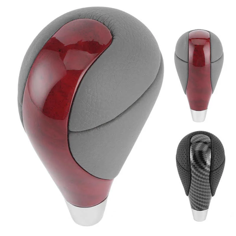 Artificial Leather Gear Shift Knob Ergonomic Shifter Replacement Fit ...