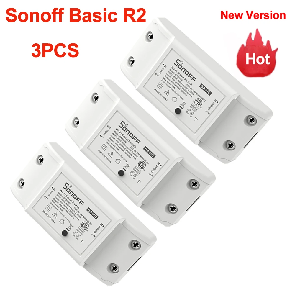 3PCS Sonoff BasicR2 Wifi Smart Switch Smart Home Automation Module ...