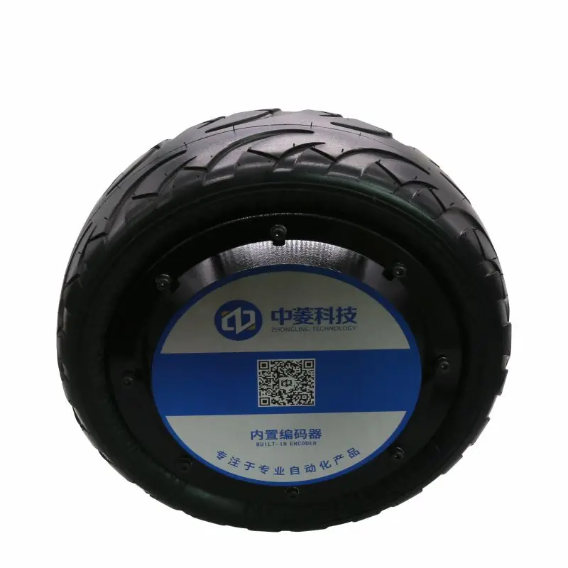 10-Inch Heavy-Duty Rubber Tire Built-in Encoder AGV DC Brushless Hub ...
