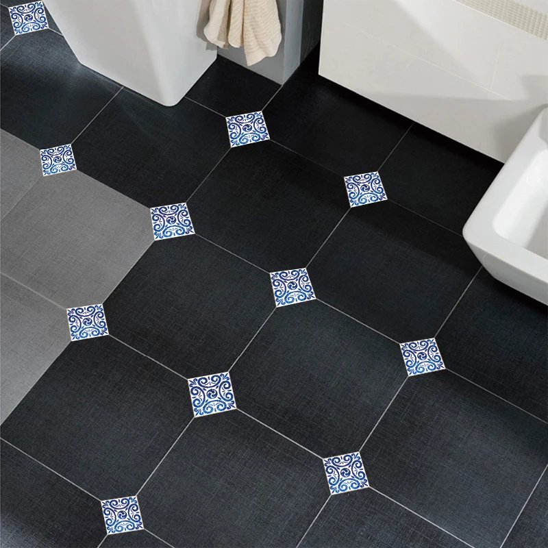 Décoration murale,Stickers muraux diagonale de sol ,Carrelage dur ...