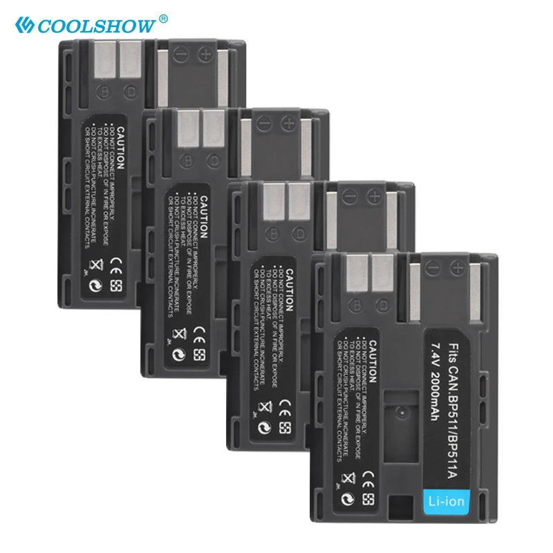 BP 511 BP 511A BP511 Camera Batteries For Canon EOS 5D 20D 30D 50D 10D ...