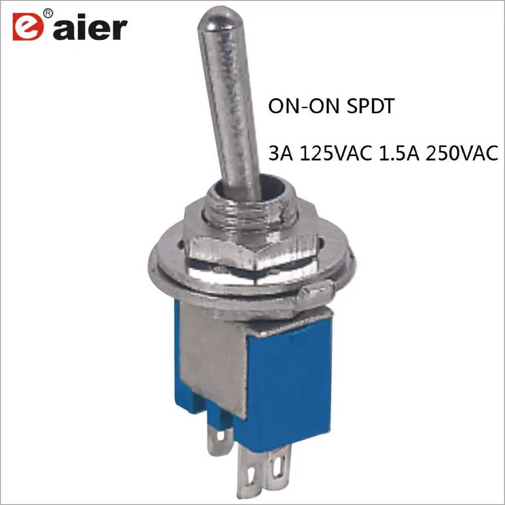 10Pcs Mini Schakelaar On On Vergrendelend Spdt 3 Pins 3A 125VAC 1.5A ...