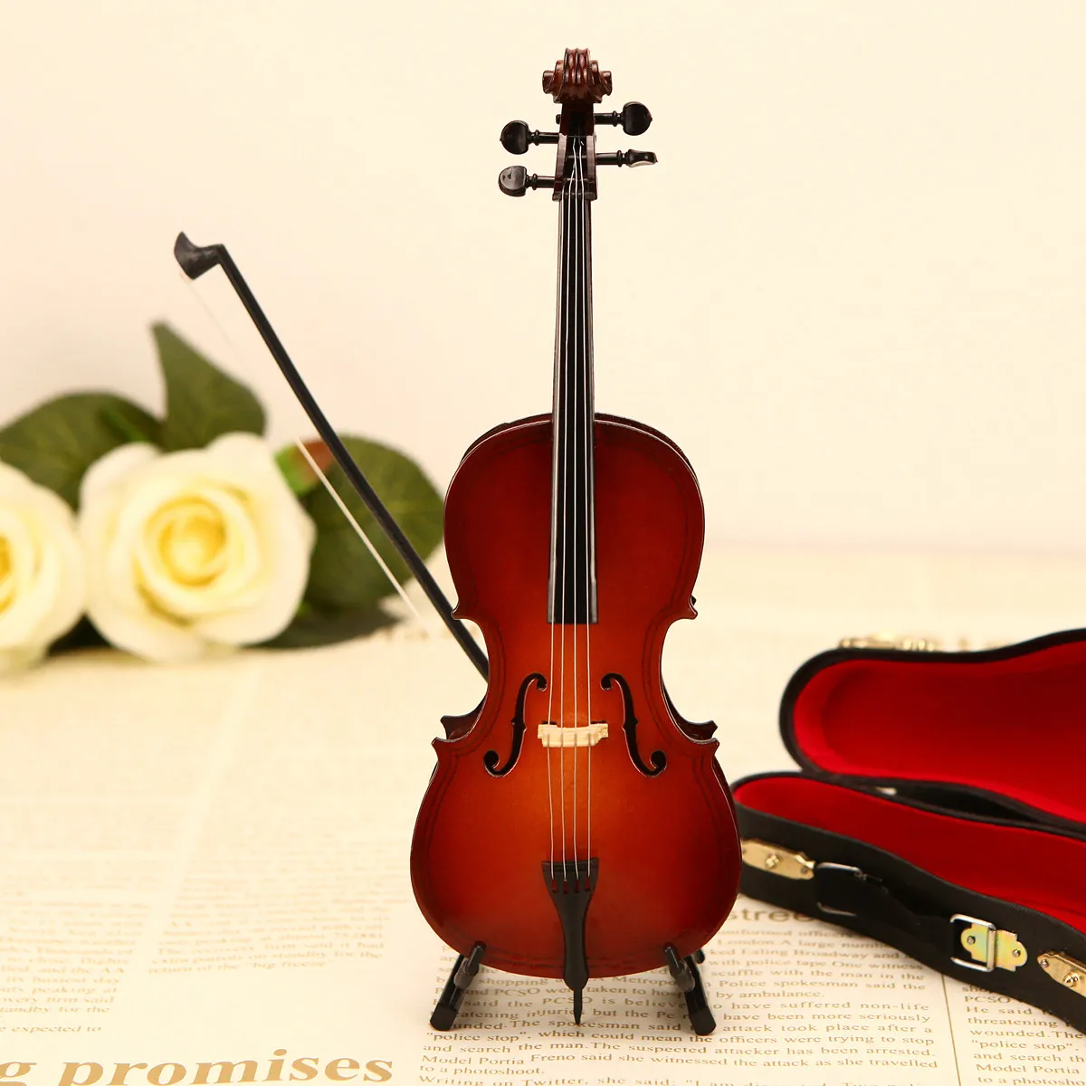 Miniature-Cello-Model-with-Stand-and-Case-Mini-Cello-Replica-Home ...
