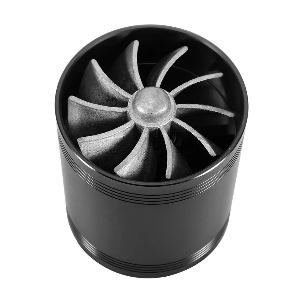 Gas Generator Car Air Intake Turbonator Dual Fan Turbine Super Charger ...