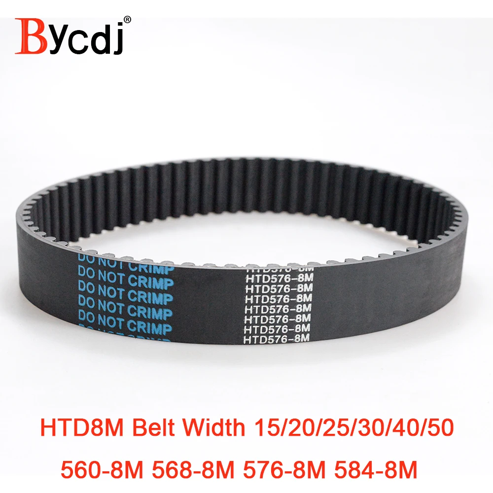 HTD 8M synchronous belt C=560/568/576/584 width 15/20/25/30/40mm Teeth 70 71 72 73 HTD8M Timing ...