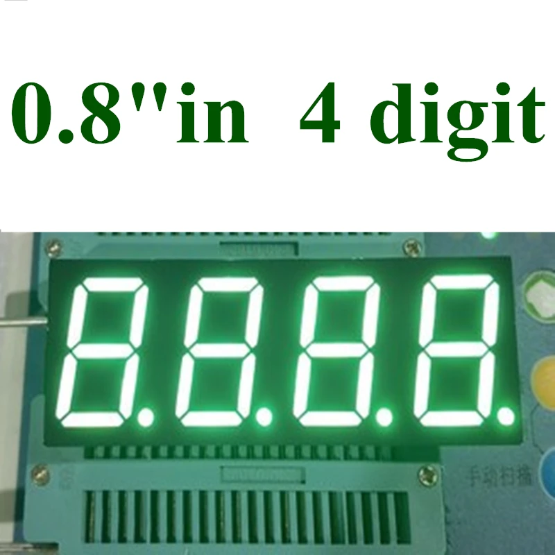 4 Bit 7 Seg DIP Digital Tube 0.8" GREEN LED 72x26mm 0.8in digit led ...