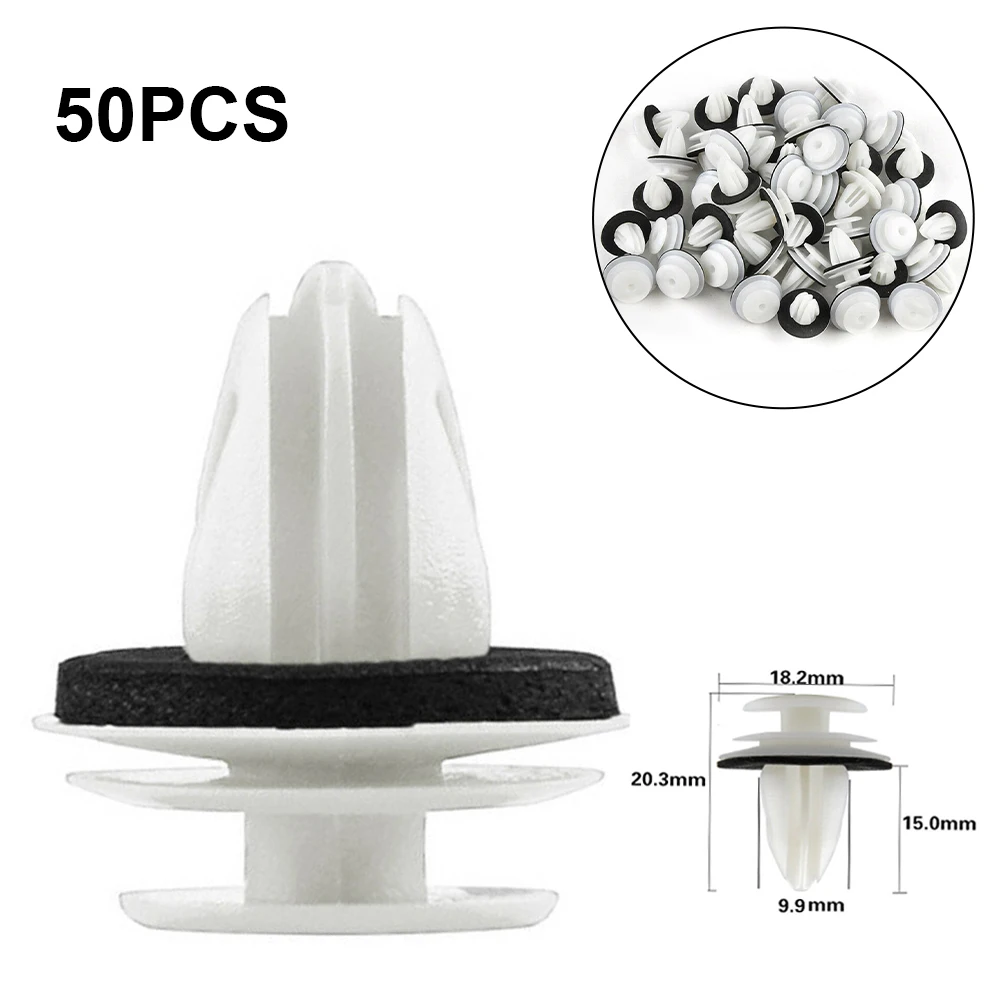 50pcs Door Panel Clip With Seal Ring Fastener Rivet Bumper Clip ...