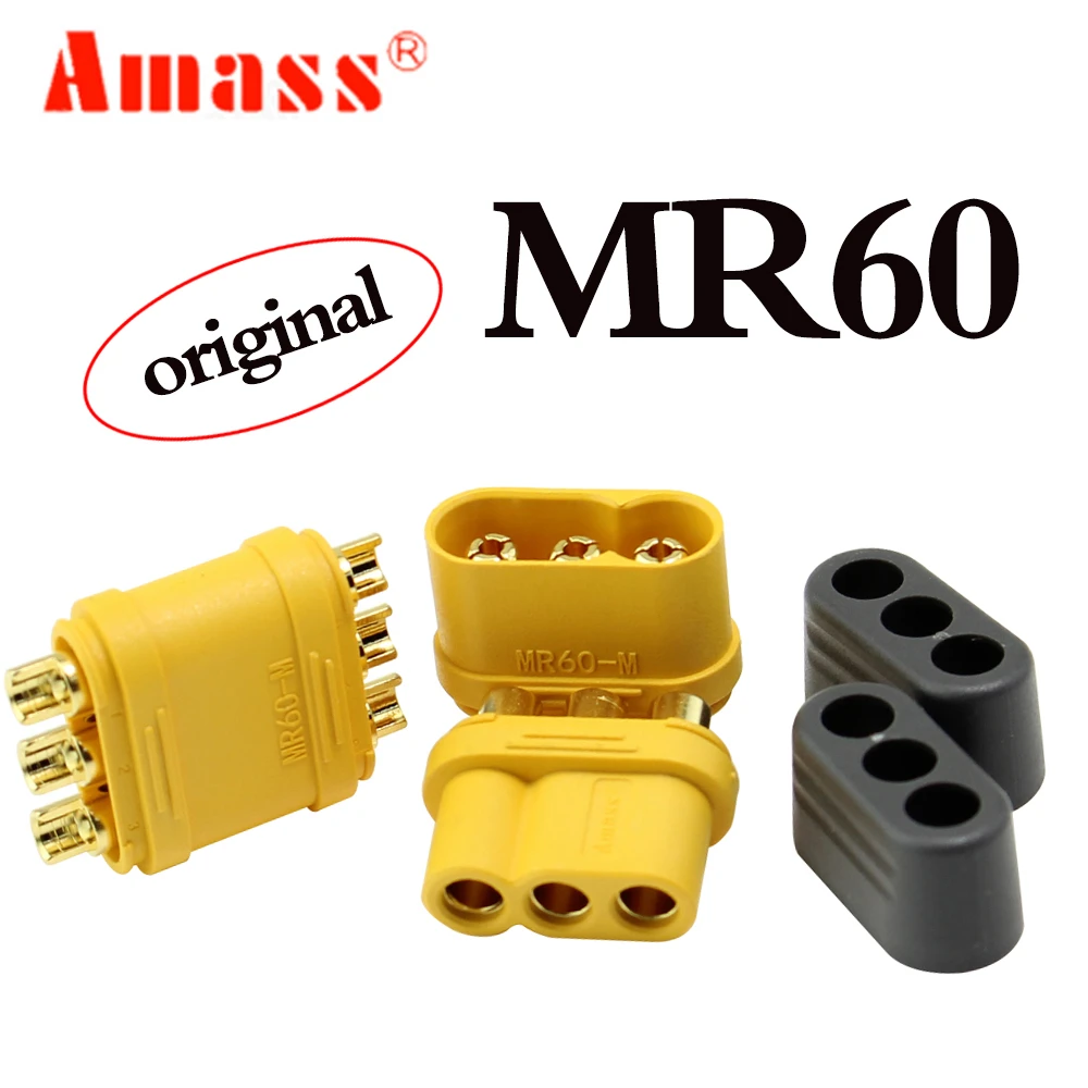 Amass Mr60 Plug With P W/protector Cover 3.5mm 3 Core Connector T Plug Interface Connector ...